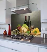 China Logo Customized Logo 6mm Ultra Clear Glass Kitchen Splashbacks with Digital Printing for sale