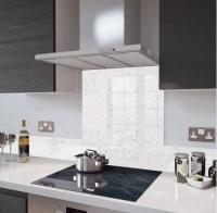 China Logo Customized Logo 6mm Ultra Clear Glass Kitchen Splashbacks with Digital Printing for sale