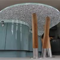 China Functional 3 3/4 4/6 6mm Colored Tempered Cracked Ice PVB Laminated Glass for Dining Room for sale