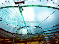 China Staircase Floor Decoration 3-15mm Thickness Anti Slip Satin Acid Etch Laminated Glass for sale