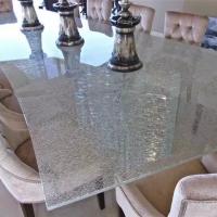 China 6-12mm Decorative Broken Glass Table Top for Home Furniture Made of Tempered Glass for sale