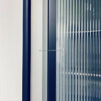 China Customized Color Frosted Glass Door Fluted Moru Tempered Glass for Interior Home Decoration for sale