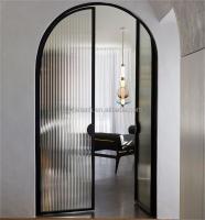 China Customized Color Frosted Glass Door Fluted Moru Tempered Glass for Interior Home Decoration for sale
