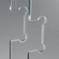 China Customized Logo Elegant Single Frameless Hinged Glass Door for Bathroom and Living Room for sale