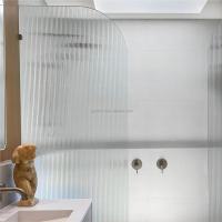 China Silk Printing Frosted Glass Reeded Fluted Moru Tempered Glass Panel For Shower Screen Design for sale