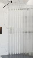 China Silk Printing Frosted Glass Reeded Fluted Moru Tempered Glass Panel For Shower Screen Design for sale