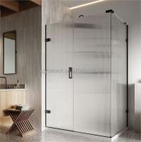 China Silk Printing Frosted Glass Reeded Fluted Moru Tempered Glass Panel For Shower Screen Design for sale