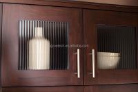 China Upgrade Your Furniture with Flat Frosted Glass Reeded Fluted Moru Tempered Glass Panel for sale
