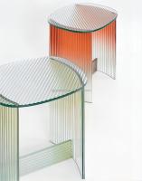China Upgrade Your Furniture with Flat Frosted Glass Reeded Fluted Moru Tempered Glass Panel for sale