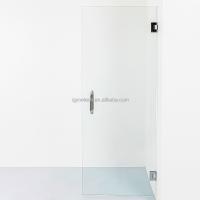 China Custom Single Frameless Hinged Tempered Glass Door for Elegant Bathroom Decoration for sale