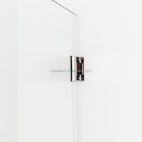 China Custom Single Frameless Hinged Tempered Glass Door for Elegant Bathroom Decoration for sale