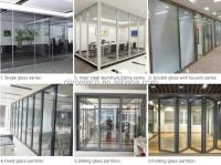 China Home Office Full Height Soundproof Glass Wall Office Partition with Blind and 2mm-19mm Thickness for sale