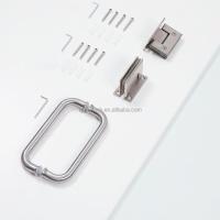 China 6-12mm Thickness Brushed Nickel Finish Single Frameless Shower Glass Door for Hotels for sale