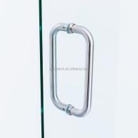 China 6-12mm Thickness Brushed Nickel Finish Single Frameless Shower Glass Door for Hotels for sale