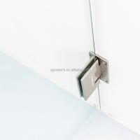 China 6-12mm Thickness Brushed Nickel Finish Single Frameless Shower Glass Door for Hotels for sale