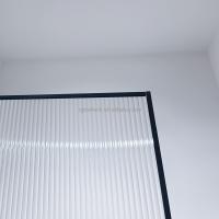 China Ultra Clear Moru Patterned French Door Fixed Shower Screen for Elegant Bathroom Design for sale