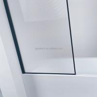 China Bathroom and Living Room Tempered Glass Fixed Shower Screen with Elegant Moru Pattern for sale