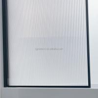 China Bathroom and Living Room Tempered Glass Fixed Shower Screen with Elegant Moru Pattern for sale