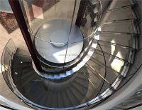 China Supermarket Laminated Safety Glass Spiral Staircase Handrail for Indoor Decoration for sale