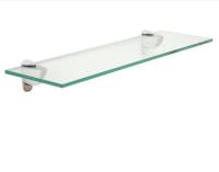 China Industrial Wall Mounted Fanshaped Rectangle Tempered Glass Shelves for Bathroom for sale