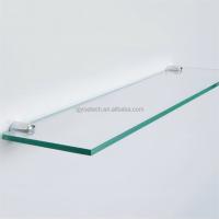 China Fine Polished Edge Flat Tempered Safety Glass Shelf for Bathroom Decorative Design for sale