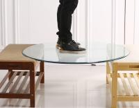 China Office Building Must-Have Customized Round Clear Tempered Table Top 8mm 12mm for sale