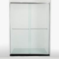 China Frameless Clear Tempered Glass Black Profile Walk in Shower Screen Shower Door for Industrial for sale