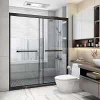China 3mm-12mm Thickness Hotel Sliding Frameless Tempered Glass Shower Doors with Standard Duty Hinges for sale