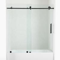 China 3mm-12mm Thickness Hotel Sliding Frameless Tempered Glass Shower Doors with Standard Duty Hinges for sale
