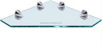 China Clear Flat Tempered Glass Shelf for Bathroom Wall Mounted and Interior Decoration for sale