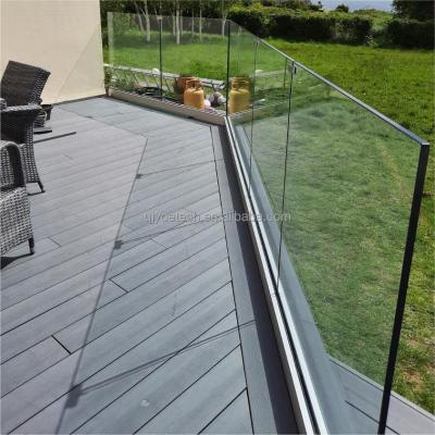 China Silk Printed Flat Tempered Safety Glass Balustrades for Outdoor Balcony Stairs Decking for sale