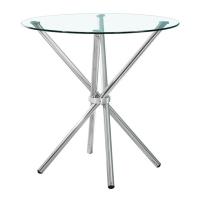 China 8mm Tempered Glass Top Dining Table with Modern Furniture Frame in Customized Color for sale