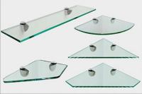 China Home Furniture 6/8/10mm Tempered Glass Corner Shelf with Single Double Layer Brackets for sale