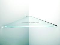 China Avialable Rectangle Corner Tempered Glass Shelf for Bathroom for sale