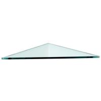 China Wall Mount Triangular Shower Shelf for Bathroom Flat Tempered Glass Corner Bath Shelf for sale
