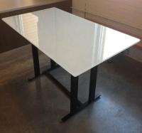 China Flat Polished Edge Tempered Silk Screen Printed Table Top Glass for Furniture for sale
