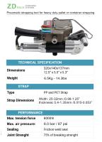 China Portable Pneumatic Baling Press 32mm PP/PET Strap 6000N Tension Force Handheld Pneumatic Strapping Tool pallet strapping machine for sale