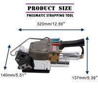 China Pneumatic Strapping Tool Semi-automatic 6000N Max.Tension Strapping Machine for 32mm PP/PET Hand Carton Packing Tensioner Cutter for sale