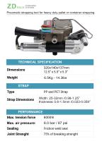 China 6KN Tension Pneumatic Plastic Strapping Tool PET Belt Packing 25mm 32mm PET Tape for sale