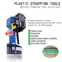 China Hot Melting  Rechargeable Lithium battery Handheld Banding Tools for Plastic Packaging Strapping Tensioner Baler for Pallet for sale