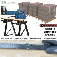 China Electric Rechargeable Strapping Battery Tool 12-19mm Width PP PET Handheld Strapping Machine Hot Melting Electric Strapper for sale