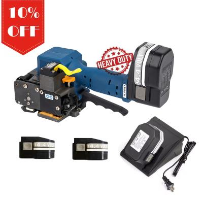 China Battery pallet strapper carton plastic band strapping packing tool brick PP PET Bundling Tensioner Electric Strapping Machine for sale