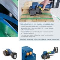 China Battery Powered Strapping Machine with 72W Storage Capacity and Rechargeable Battery for Heavy Duty Applications for sale