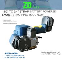 China Battery Powered Strapping Machine with 72W Storage Capacity and Rechargeable Battery for Heavy Duty Applications for sale