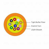 China GJPFJV Distribution OM2 12 Core Round Tight Buffered Fiber Optic Cable for sale