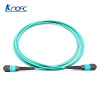 China 1M OM3 12 Cores MTP MPO Patch Cord for sale