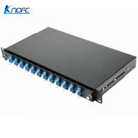 China 1U Fiber Optic Patch Panel LC Rack Mount Fiber Optic Terminal Box for sale