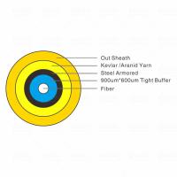 China GJSJV Simplex SM G652D G657A Armored Indoor Fiber Cable for sale