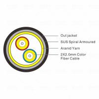 China 2 Core GJYFJH2 OS1 FTTA Armored Fiber Optic Cable 5.0mm Indoor Outdoor for sale