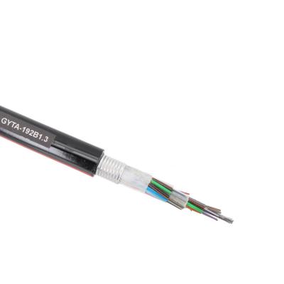 China Stranded Loose Tube Light-Armored Fiber Optic Cable GYTA 24 Core Outdoor 9.0mm for sale